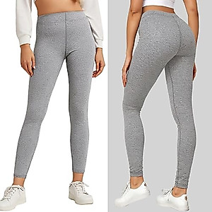 Black Cotton Leggings for Women, High Waisted Workout Leggings Depot Tummy Control Tights for Women Running Yoga Pants