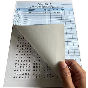 NCR Carbonless 3 Part Patient Sign in Sheets HIPAA Approved and Compliant for Confidentiality in All Medical Offices