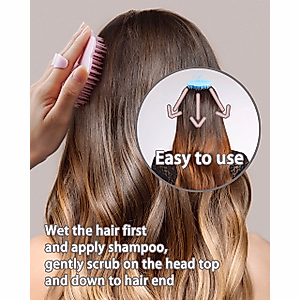 DF DUALFERV Hair Scalp Massager Shampoo Brush, 6 Pcs Scalp Brush Shower, Soft Scalp Scrubber for Dandruff, Scalp Exfoliator Brush for Adults, Children and Pets