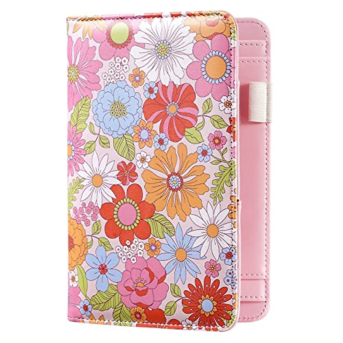 esseroo Server Book, Waitress Book,Cute Server Books for Waitress/Waiter with Zipper Pocket Cute Waitress Book Organizer Checkbook Floral Cover 8x5 Inch