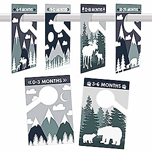 6 Baby Closet Size Dividers Boy - Adventure Baby Closet Dividers by Month, Baby Closet Organizer for Nursery Organization, Baby Essentials for Newborn Essentials Baby Boy, Nursery Closet Dividers Boy