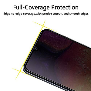 [2 Pack] Galaxy A50 A30 A20 Privacy Screen Protector, [Upgraded] Anti Spy Anti Glare Edge to Edge Full Coverage Privacy Tempered Glass Film for Samsung Galaxy A50 A50S A30 A30S A20 6.4 Inch 2019