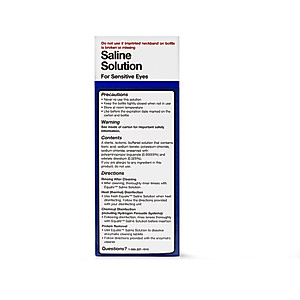 Equate Saline Solution, Contact Lens Solution for Sensitive Eyes Twin Pack 2 x 12 fl oz (2x12 Fl Oz)