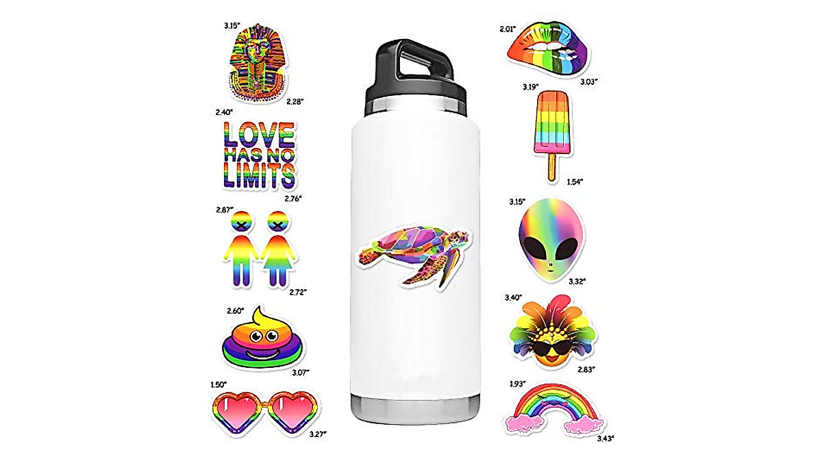 Vibrant Rainbow Stickers for Kids | 50 Pcs Pack