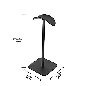 GEEKRIA Aluminum Alloy Headphones Stand for Over-Ear Headphones, Gaming Headset Holder, Desk Display Hanger with Solid Heavy Base Compatible with Sony WH-1000XM5 (Black)