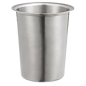 METAL MAGERY - Stainless Steel Utensil Holder - Silverware Canister, Cutlery Cylinder Container (3 Pack - Stainless Steel)