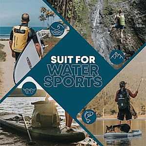 Earth Pak Waterproof Duffel Bag- Perfect for Any Kind of Travel, Lightweight, 50L & 70L Sizes, Large Storage Space, Durable Straps and Handles, Heavy Duty Material to Keep Your Gear Safe (Green, 50L)