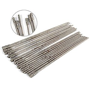 20PCS 1mm Diamond Drill Bits Coated Lapidary Solid Bits Needle for Jewelry Necklaces Earrings Pendants Bracelets Agate