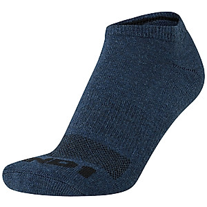 AND1 Men's Socks - Athletic Cushion Low Cut Socks (24 Pack), Size 6-12.5, Navy Assorted