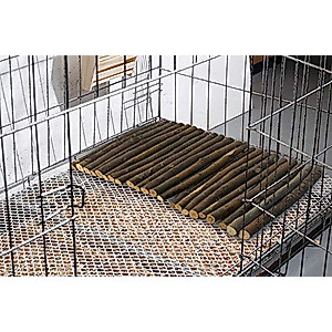 Hamiledyi Bunny Extra Large Ladder, Wooden DIY Toy Rodents Chewing & Climbing Bridge Chinchillas Cage Tunnel/Hideout/Hut/Ramp/Divider for Small Animal Guinea Pig Rat Squirrel