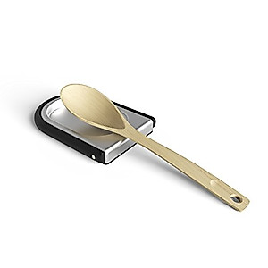 Umbra Laydle Spoon and Utensil Rest, Black/Nickel -
