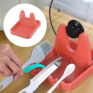 Angoily Hanger Holder Organizer 3pcs Spoon Rest and Pot Lid Holder Pan Pot Cover Lid Stand Rack Spoon Holder Utensil Rest Soup Spoon Holder Stove Organizer for Kitchen Collapsible Dish Pan