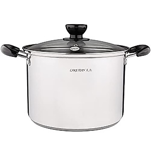 Lake Tian Stainless Steel Pasta Pot With Strainer Insert 4pc 10 Quart, Steamer for cooking, Spaghetti Pot, Stock & Pasta Pots Multipots, Steamer Set With Basket With Lid, Induction Compatible