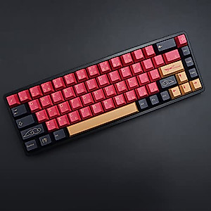 MOLGRIA Red Samurai Keycaps, 129 Set PBT KeyCaps for Gaming Keyboard, Cherry Profile Dye Sublimation Custom Keycaps with Puller for Gateron Kailh Cherry MX Switch 104/87/71/61 60 Percent Keyboard