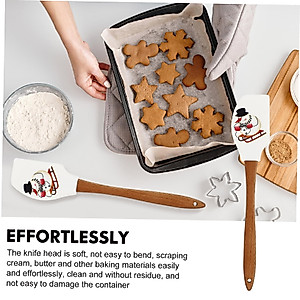 VINTORKY Christmas Baking Utensils 1pc Silicone Cream Spatula Holiday Spatulas and Mixing Spoons Festive Kitchen Tool