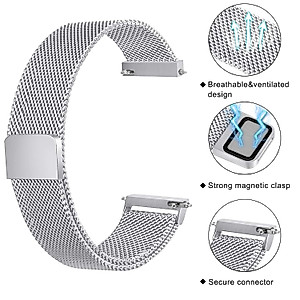 YILED Watch Bands 20mm 22mm Quick Release Watch Strap, Stainless Steel Mesh Replacement Strap for Women Men