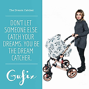 Premium Soft - Nursing Breastfeeding Cover Scarf, Baby Car Seat Cover - Multi Use Nursing Cover Pattern - Ideal Grocery Cart Cover and Highchair - Stretchy Canopy - Dream Catcher by GUFIX