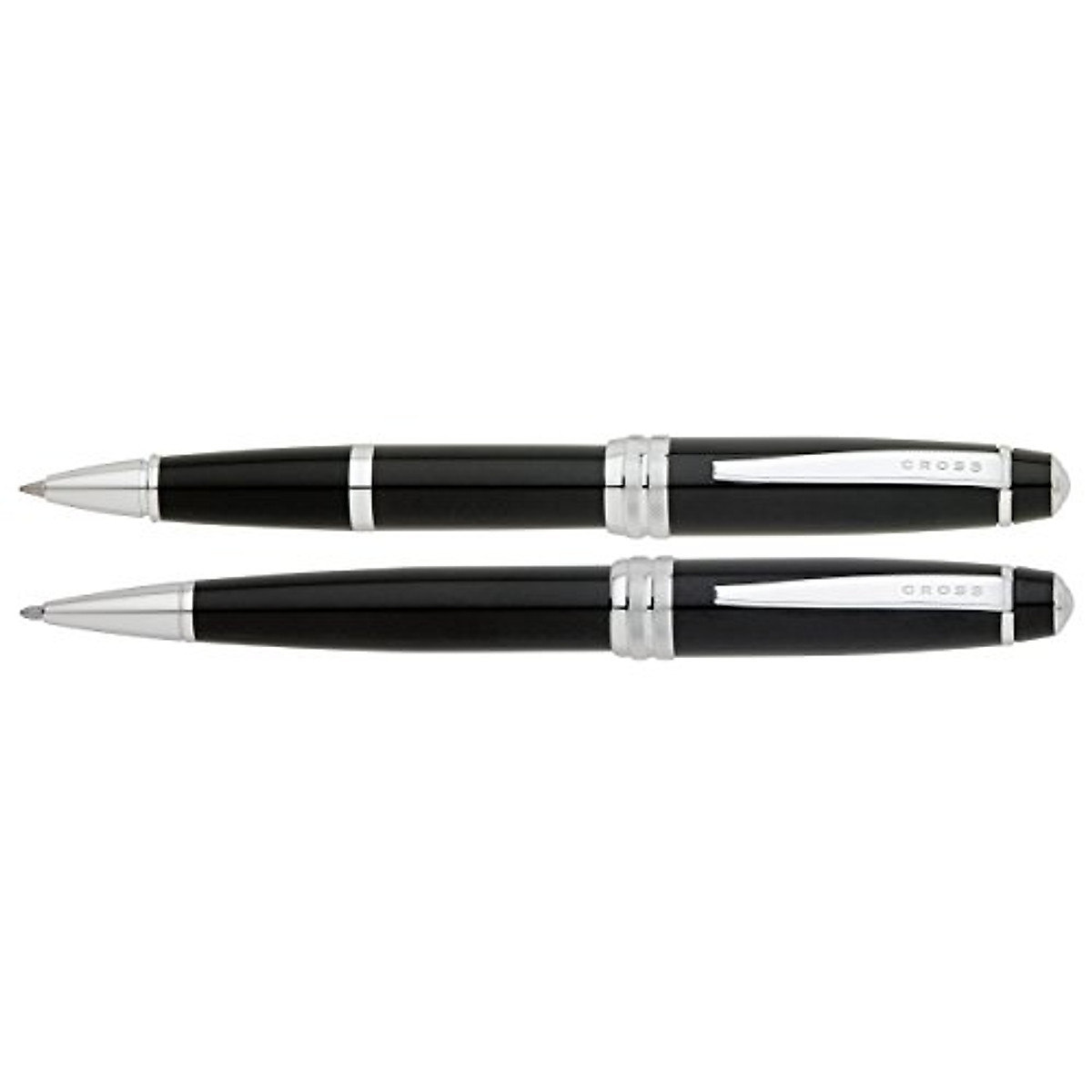 Cross Bailey Black Lacquer Ballpoint Pen & Selectip Rollerball Pen