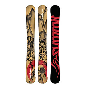 Summit Skiboards Bamboo Pro 110 cm Skiboards w. Atomic M10 Adjustable Ski Bindings