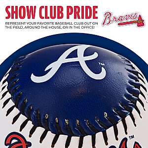 Franklin Sports Atlanta Braves MLB Team Baseball - MLB Team Logo Soft Baseballs - Toy Baseball for Kids - Great Decoration for Desks and Office