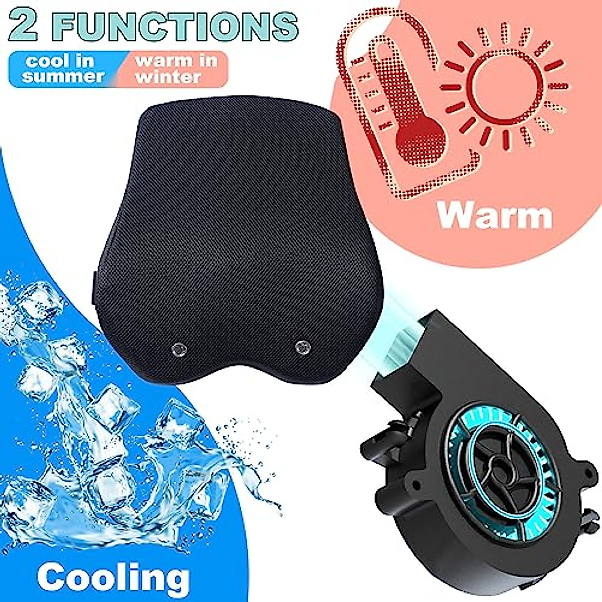 Big Ant Lumbar Support Pillow for Car, Car Back Support for Lower Back Pain with Ergonomic Design, Memory Foam Lumbar Back Support Cushion for Car Seat Home Office Chair Wheelchair, Black