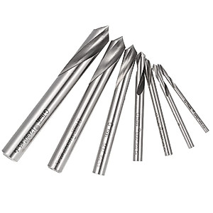 Geevorks Spotting Drill Bit, M42 HSS High Speed Steel Drill Bit Set,7PCS 90 Degree Drilling Chamfering Tool - 3 4 5 6 8 10 12mm