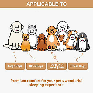 Orthopedic Dog Beds for Medium/Large/ExtraLarge Dogs with Waterproof Lining,Removable Washable Cover and Nonskid Bottom, Comfortable Couch Egg Foam Sofa Dog Beds Grey