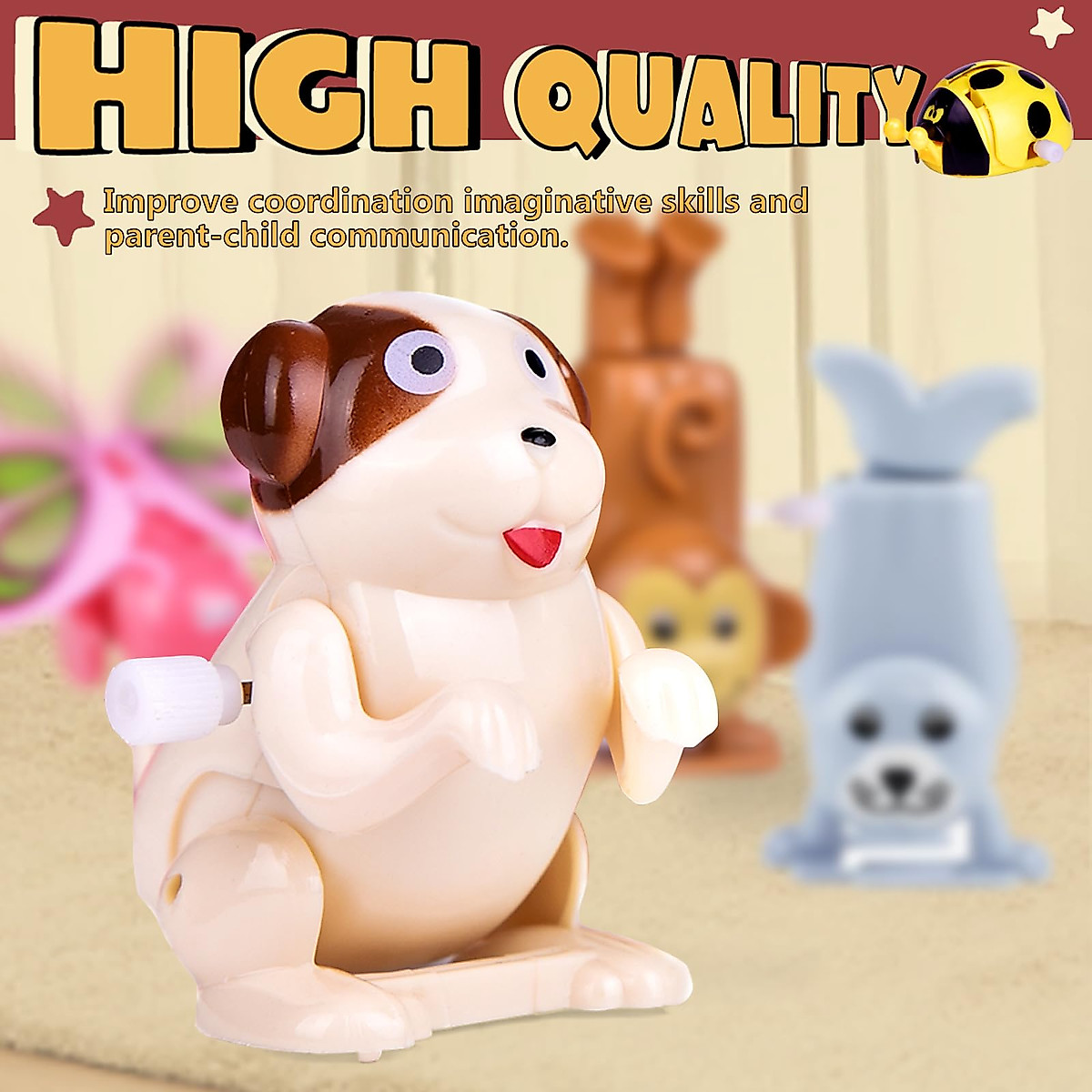 Wind Up Toys - 25pcs Wind-up Animals Toys Flipping Walking Jumping Clockwork Bulk Toys for Kids Birthday Gift Party Favors, Games Toys Kids Prizes,Treasure Box Toys,Prize Box