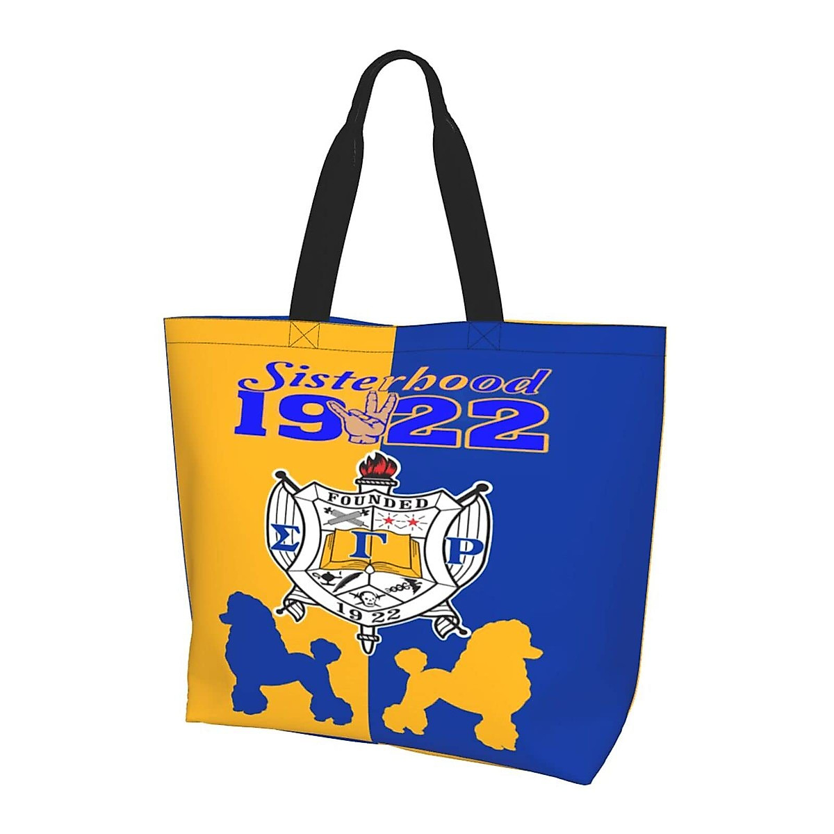 Kunsaww Sigma Gamma Rho Shoulder Bag Sorority Gifts Women'S Fashion Shoulder Tote Large Capacity Reusable Shopping Bag