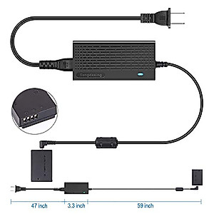 Tengdaxing ACK-E12 Power Adapter LP-E12 Wired Dummy Battery Kit for Canon EOS M200, M50, M10, M50 Mark ii, M100, EOS M, EOS M2, Kiss M, M2 Cameras
