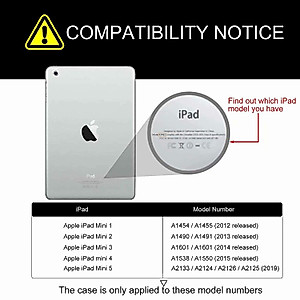 FANCITY iPad Mini 5 Case, Card Slot iPad Mini 4 Mini 2 Mini 3 PU Leather Case Smart Auto Wake Sleep Protective Cover with Kickstand Pen Holder for iPad Mini 2 3 4 5, Green Pink