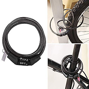 SALUTUY Bicycle Steel Cable Lock, Passwords Bike Lock High Strength Anti-Theft Folding for Bike Mountain Bicycle
