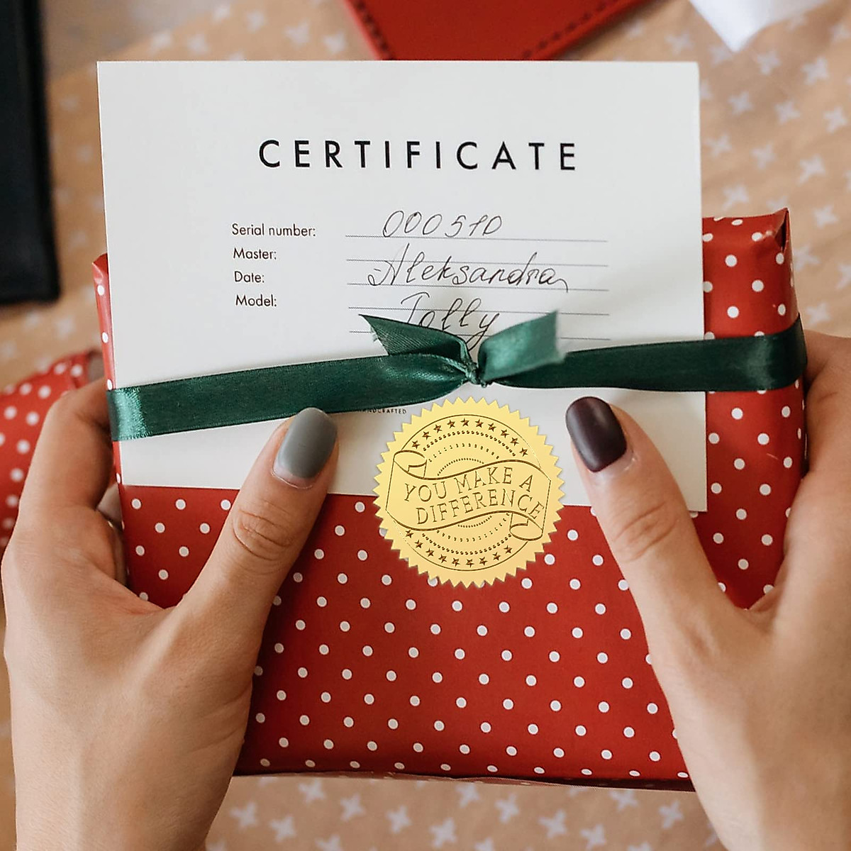 CRASPIRE 2" Embossed Certificate Seals You Make a Difference Self Adhesive Embossed Seals Gold Stickers 100pcs Medal Decoration Labels for Envelopes Diplomas Certificates Awards Graduation