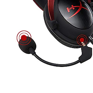 HyperX Cloud II Gaming Headset - Red (KHX-HSCP-RD) with HyperX Pulsefire Surge - RGB Wired Optical Gaming Mouse, Pixart 3389 Sensor up to 16000 DP - Black - Bundle