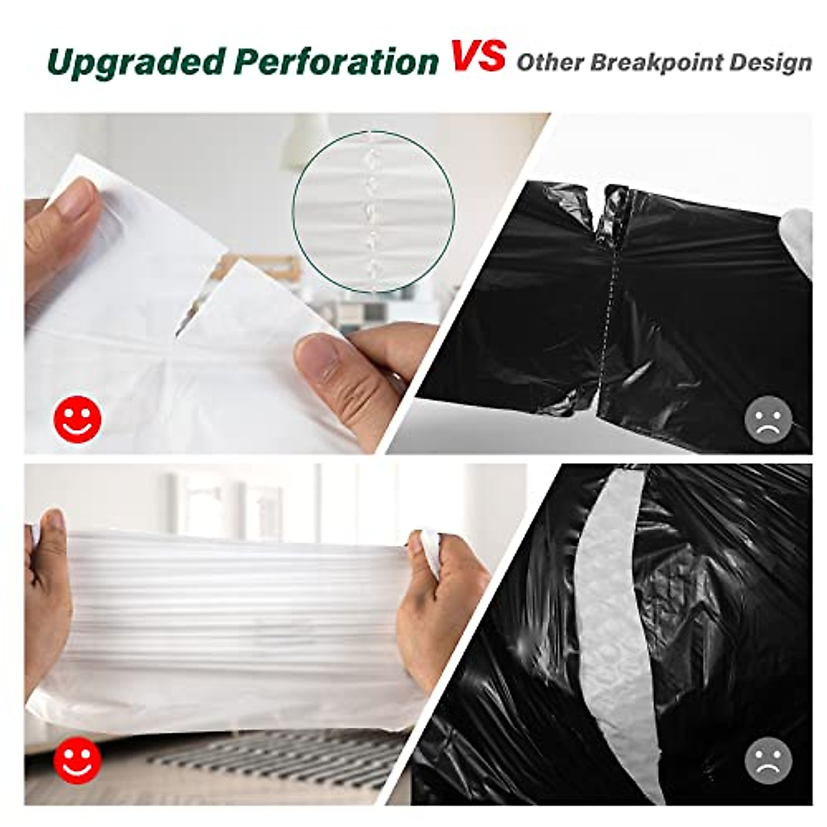 1.2 Gallon Small Trash Bags Biodegradable-Inwaysin 180 Counts Mini Trash Bags, Unscented Small Garbage Bags, Waste Basket Liners for Kitchen, Bathroom, Bedroom, Office, Camping