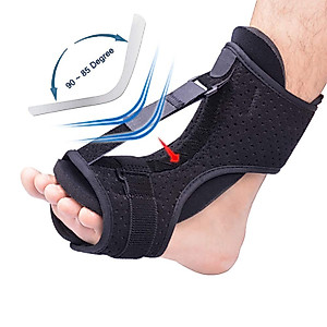 Fasciitis Night Foot Splint, Adjustable Achilles Tendonitis Night Brace Foot Support - Steel Sheet (37 X 23 X 32cm)