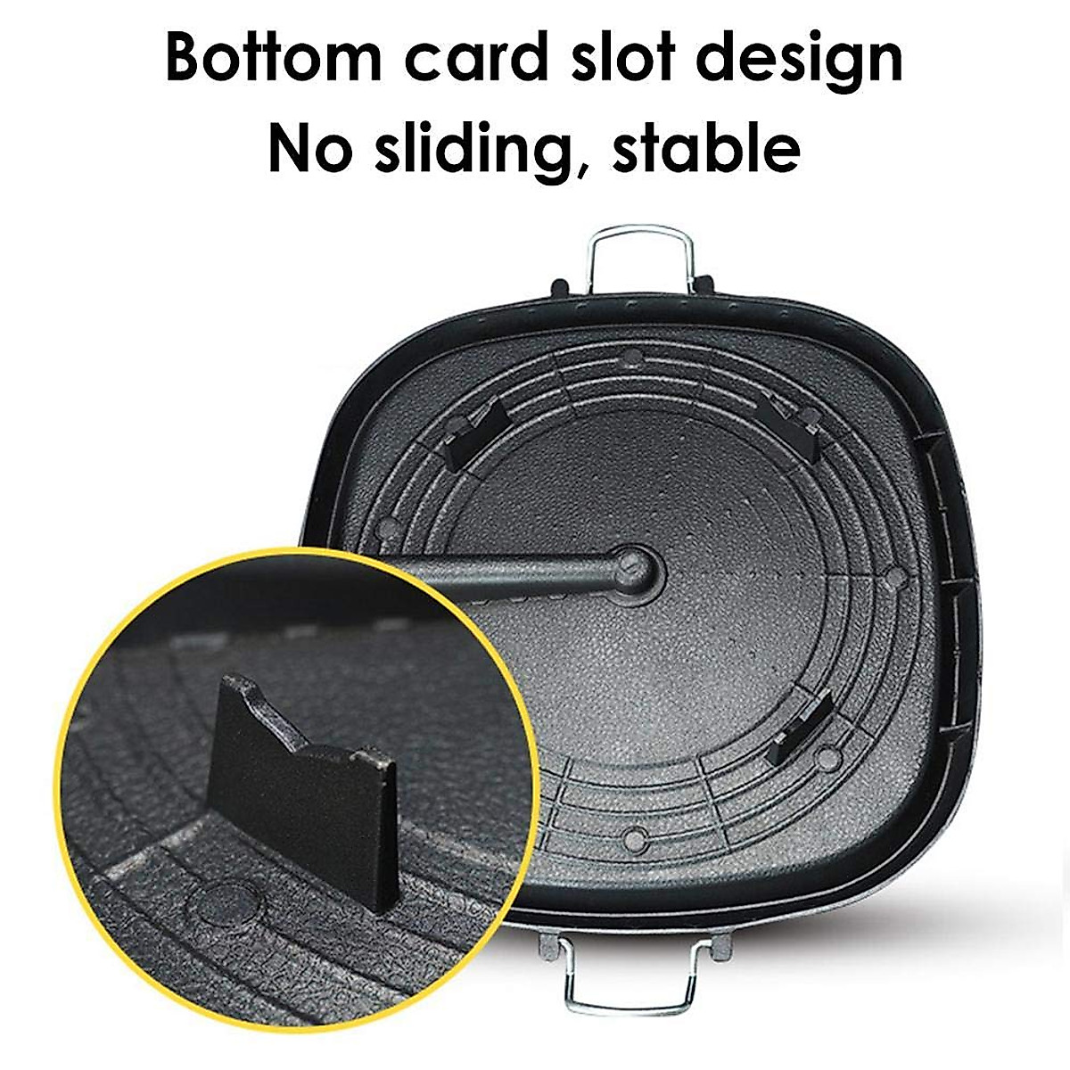 AIROKA Korean BBQ Non-Stick Square Grill Pan with Natural Material 6 Layer Coating Easy Grease Draining 11.8 Inch Gas Range Grilling Pan for Both Home & Outdoor