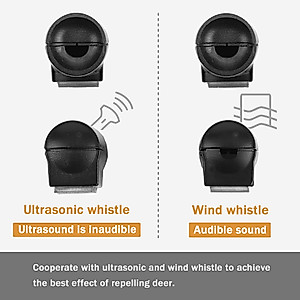 SINGARO 4 Pack Car Deer Whistle Warning for Car Horn Unit, Deer Whistle for Vehicles with Rubber Pads, Car Exterior Accessories, Suitable for Cars, Trucks, Motorcycles