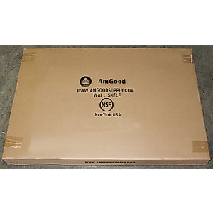 AmGood 14" Width x 60" Length | Stainless Steel Wall Shelf | Square Edge | Metal Shelving | Heavy Duty | Commercial Grade | Wall Mount | NSF Certified