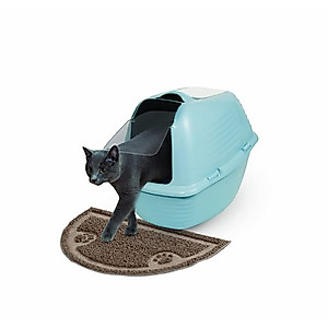 Petmate Arm & Hammer Half Circle Litter Mat, Pearl Tan