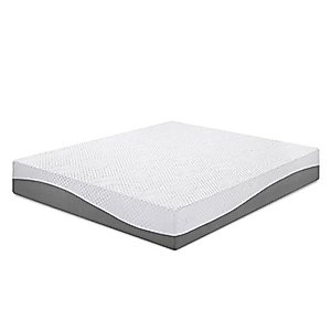 PrimaSleep Twin Mattress, 10 Inch Gel Memory Foam Mattress, Gel Infused for Comfort and Pressure Relief, CertiPUR-US Certified, Bed-in-a-Box, Medium Firm, Grey, Twin Size
