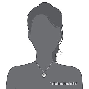 WithLoveSilver 925 Sterling Silver Claddagh Friendship Heart Pendant Locket