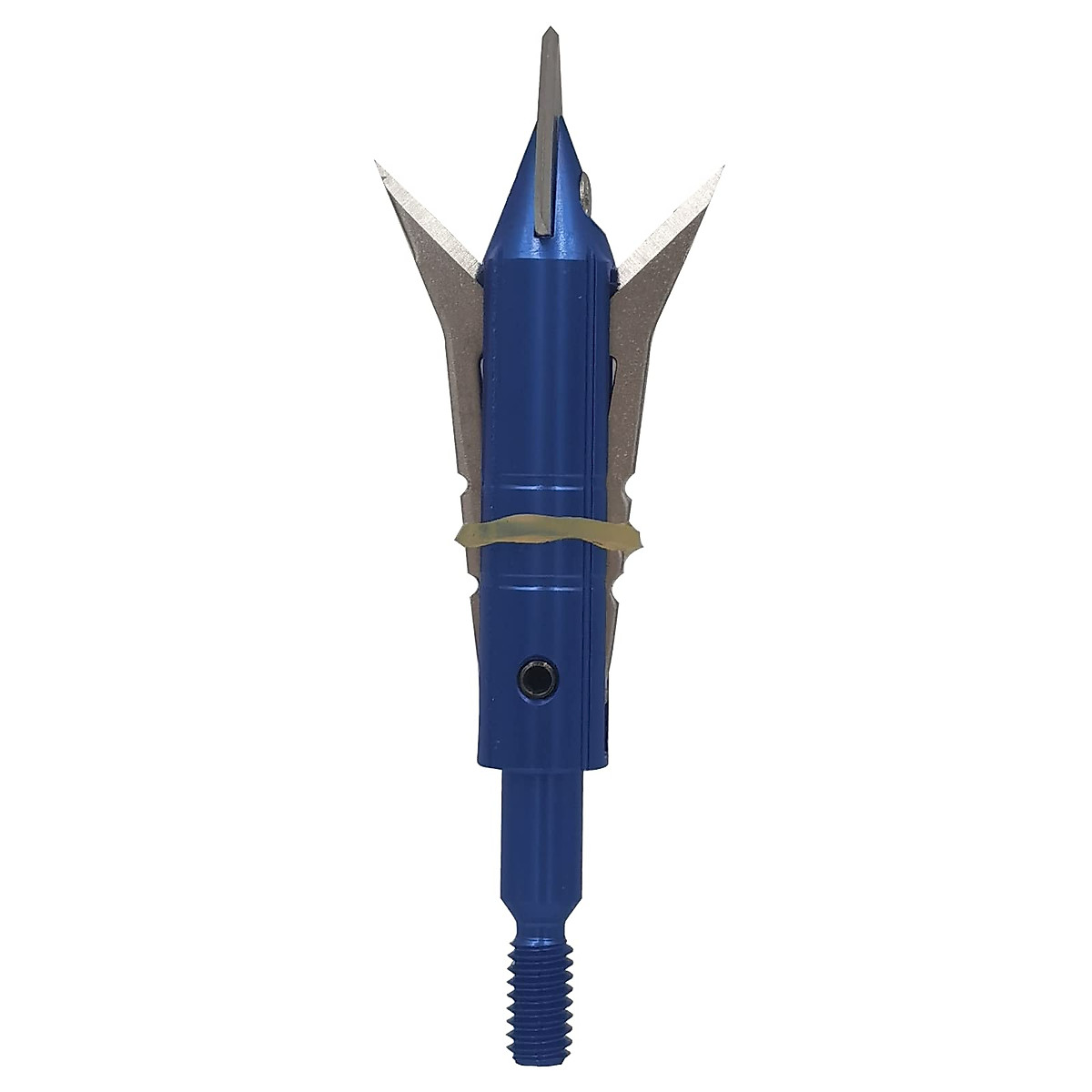 LeeMui Hunting Aluminum Archery Broadheads Blades Grain Screw-in Arrow Heads Tips Portable Case for Arrowheads Broadheads Blue