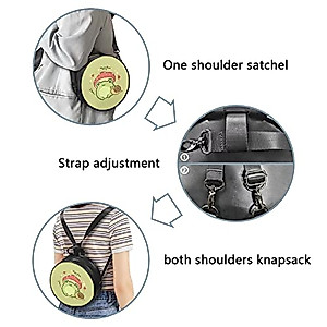 xixirimido Cute Frog Mushroom Backpack Purse for Women Snail Flower Mini Shoulder Satchel Knapsack Wallet Daypack Messenger Work Shopping