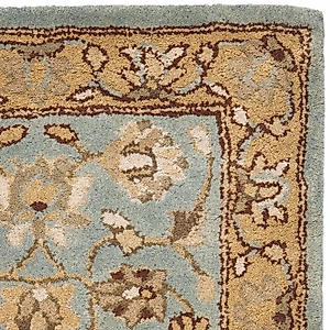 SAFAVIEH Heritage Collection Accent Rug - 2' x 3', Blue & Gold, Handmade Traditional Oriental Wool, Ideal for High Traffic Areas in Entryway, Living Room, Bedroom (HG958A)