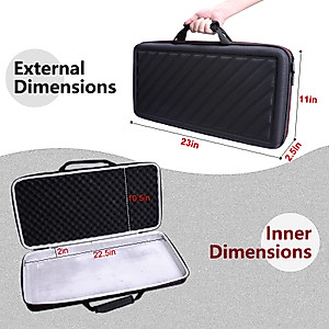 LTGEM EVA Hard Case for Numark Mixtrack Pro FX – 2 Deck DJ Controller - Protective Carrying Storage Bag (Not Compatible Other Model)