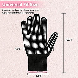 TPYQdirect Professional Heat Resistant Gloves Proof Glove Blocking for Curling Iorn Flat Iron Wand, White Black, 1 PCS