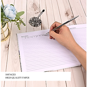 Customoffi Guest Book Set, Funeral Guest Book, Includes: Guestbook with 100 Pages, 60 Memory Cards, Ball Pen+Pen Stand, Table Sign, Card Box, Celebration of Life Guest Book, Memorial Guest Book