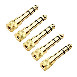 Cable Matters 5-Pack 1/4 to 1/8 Headphone Adapter (3.5mm to 1/4 Adapter, 6.35mm to 3.5mm Adapter)