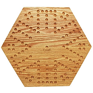 Solid Oak Double Sided Marbles Board Game Wooden 16 inch by Cauff